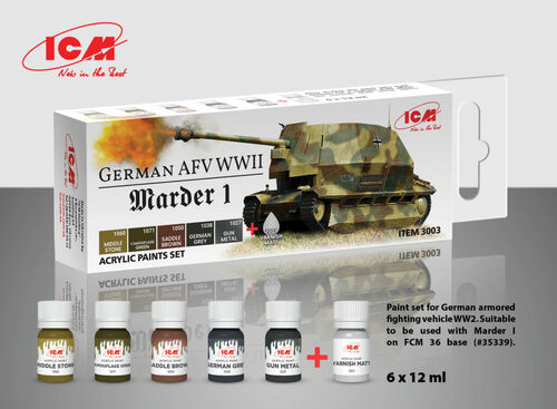 ICM 3003 German AFV WWII Marder I Paint set