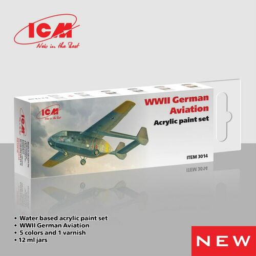 ICM 3014 Acrylic Paint Set for WWII German Aviation