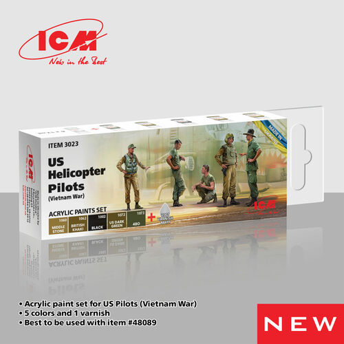 ICM ICM 3023 US Pilots (Vietnam War) Acrylic Paints Set