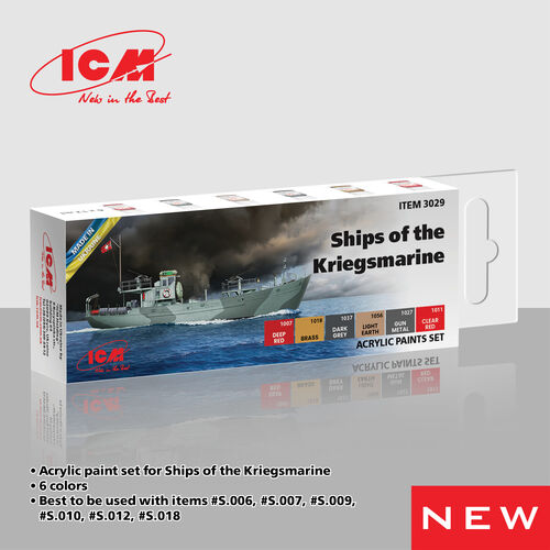 ICM ICM 3029 Ships of the Kriegsmarine Acrylic Paints Set