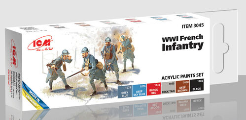 ICM 3045 Acrylic Paints Set French WWI Infantry