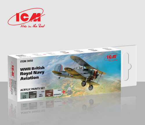 ICM 3050 WWII British Royal Navy Aviation - Acrylic Paints Set