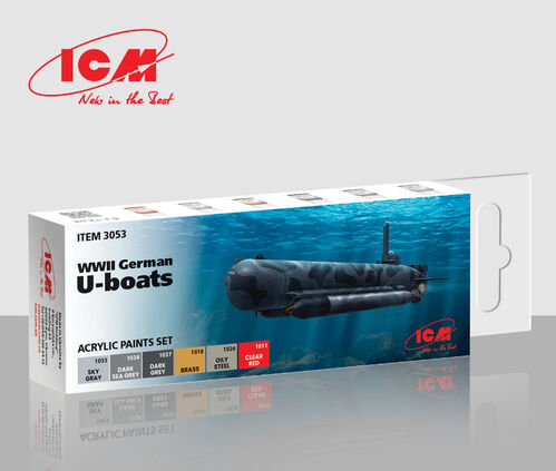 ICM 3053 Acrylic Paint Set for German WWII U-boats