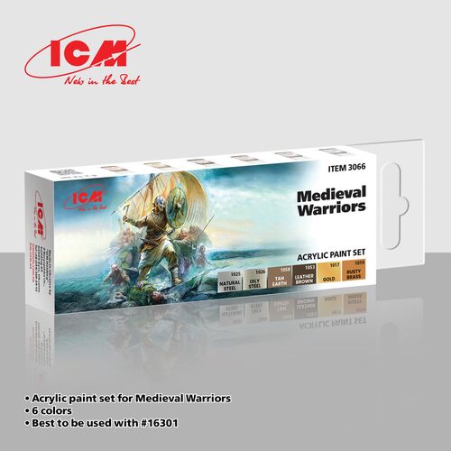 ICM 3066 Acrylic Paints Set For Medieval Warriors