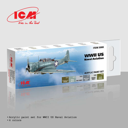 ICM 3088 WWII U.S. Naval Aviation - Acrylic Paints Set
