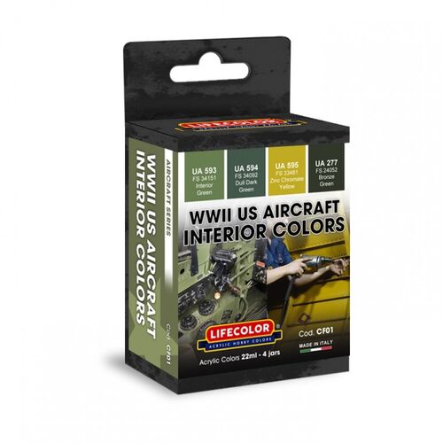 Life Color CF01 WWII US Aircraft Interior Colors - CAMOUFLAGE SET