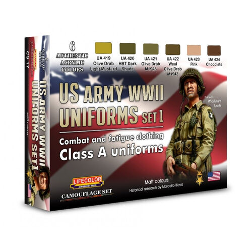 Life Color CS17 - US Army WWII Uniforms Set 1