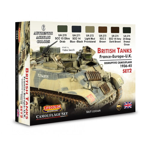 Life Color CS44 - British Tanks France - Europe - UK Disruptive Camouflage Set 2