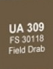 LIF-UA309 UA309 FS30118 Field Drab - Camouflage Colors