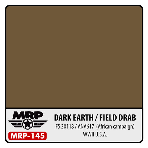 MR.PAINT MRP-145 WWII US - Dark Earth / Field Drab - FS 30118 / ANA617 (African camp.)