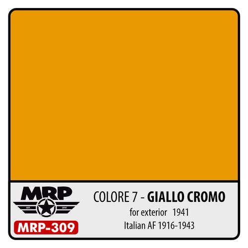 MR.PAINT MRP-309 Colore 7 – Giallo Cromo (for exterior) – 1941 (Italian AF 1916-43)