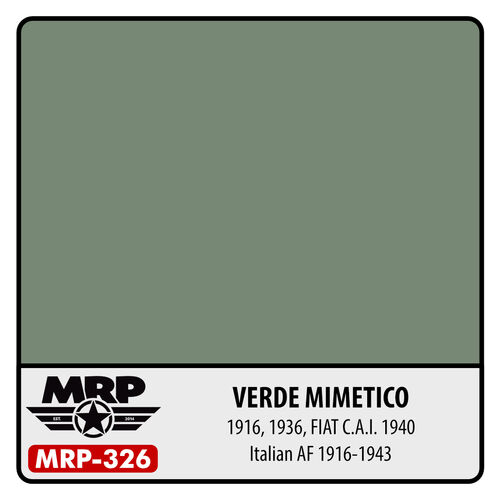 MR.PAINT MRP-326 Verde Mimetico – 1916, 1936, FIAT C.A.I. 1940 (Italian AF 1916-43)