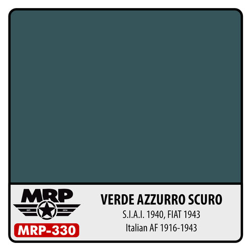 MR.PAINT MRP-330 Verde Azzurro Scuro – S.I.A.I. 1940, FIAT 1943 (Italian AF 1916-43)