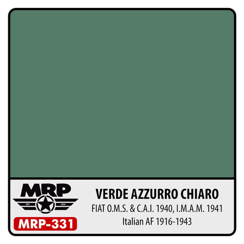 MR.PAINT MRP-331 Verde Azzurro Chiaro – FIAT O.M.S. & C.A.I. 1940, I.M.A.M. 1941 (Italian AF 1916-43)