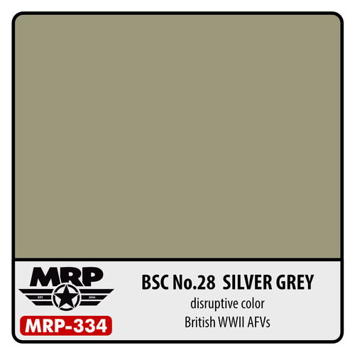 MR.PAINT MRP-334 BSC No.28  Silver Grey (British WWII AFV)