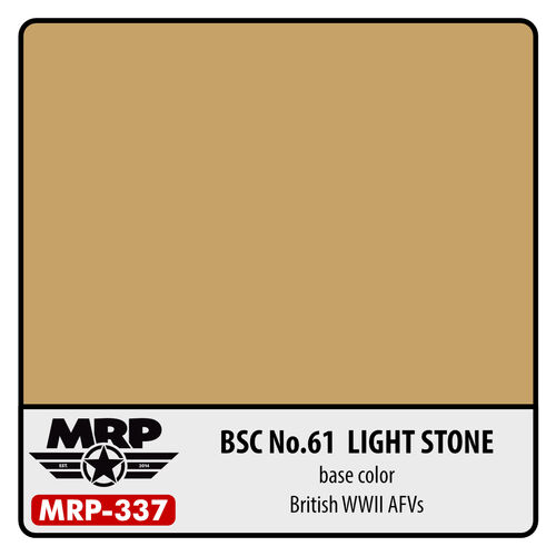 MR.PAINT MRP-337 BSC No.61  Light Stone (British WWII AFV)