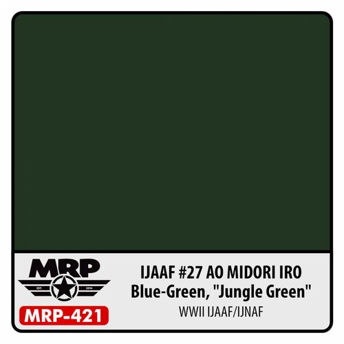 MR.PAINT MRP-421 IJAAF #27 Ao Midori Iro (Blue Green, "Jungle Green") (WWII IJAAF/IJNAF)