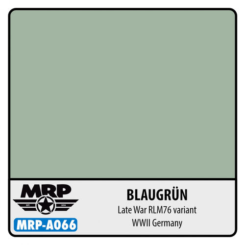 MR.PAINT MRP-A066 Blaugrün Late War RLM76 Variant, WWII Germany