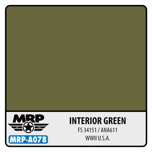 MR.PAINT MRP-A078 Interior Green FS 34151 / ANA611 - WWII U.S.A.