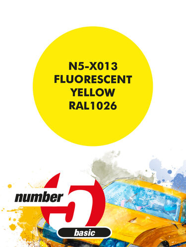 Number Five N5-X013 Fluorescent Yellow RAL1026 Fluorescent