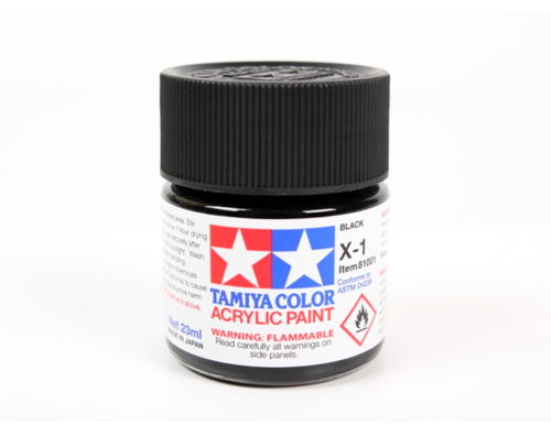 Tamiya 81001 Acryl 23ml X-1 Black Gloss