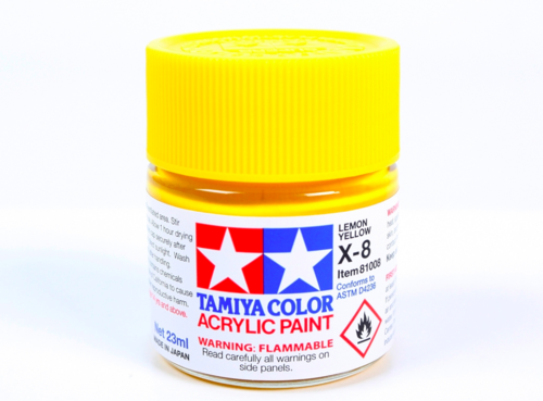 Tamiya 81008 Acryl 23ml X-8 Lemon Yellow Gloss
