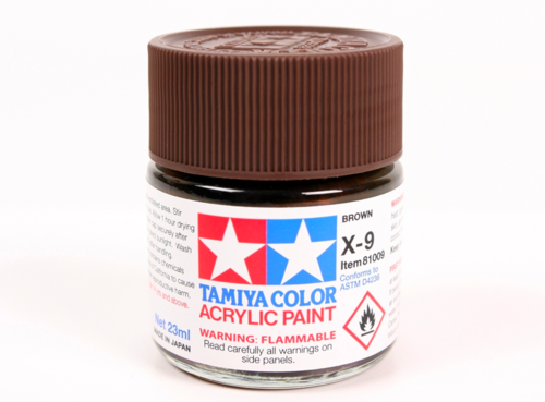 Tamiya 81009 Acryl 23ml X-9 Brown Gloss
