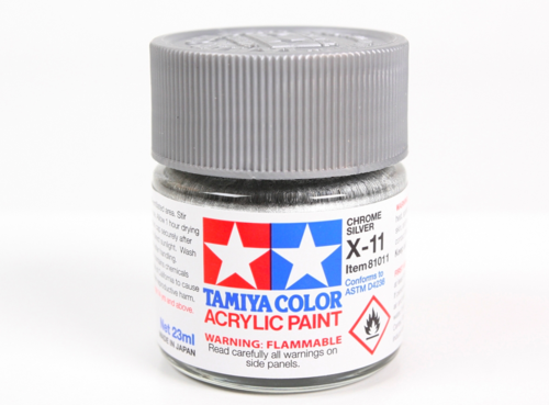 Tamiya 81011 Acryl 23ml X-11 Chrome Silver Gloss