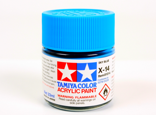 Tamiya 81014 Acryl 23ml X-14 Sky Blue Gloss