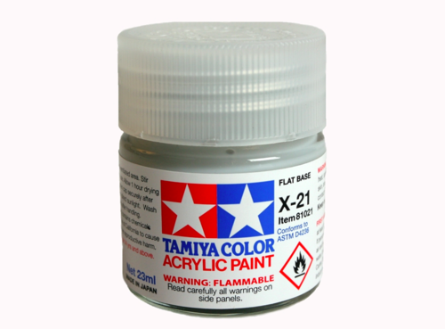 Tamiya 81021 Acryl 23ml X-21 Flat Base Medium