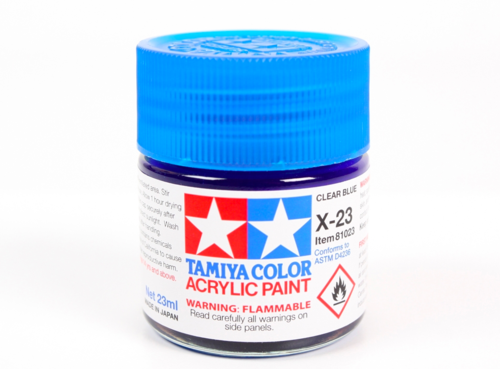 Tamiya 81023 Acryl 23ml X-23 Clear Blue Gloss