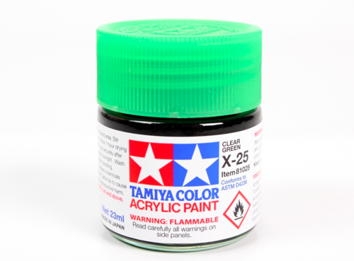 Tamiya 81025 Acryl 23ml X-25 Clear Green Gloss