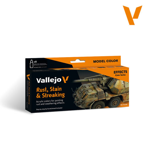 Vallejo 70183 Rust, Stain & Streaking Set