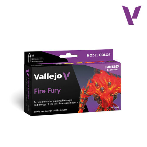 Vallejo 70243 Fantasy Color Series - Fire Fury Model Color Acrylic Set
