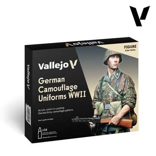 Vallejo 70261 Figure Color Series German Camouflage Uniforms WWII (16pcs)