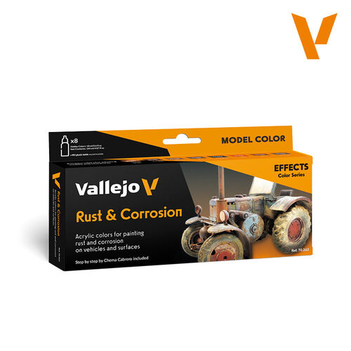Vallejo 70262 Effects Color Series - Rust & Corrosion Model Color Acrylic Set