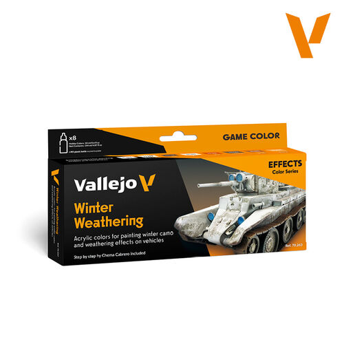 Vallejo 70263 Effects Color Series Winter Weathering (8pcs)