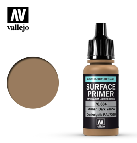 Vallejo 70604 Surface Primer German Dark Yellow RAL7028