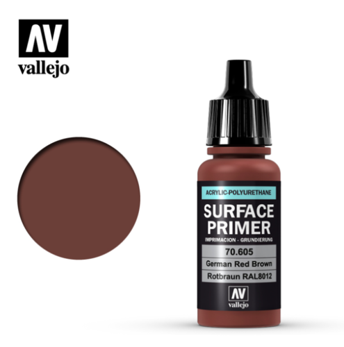 Vallejo 70605 Surface Primer German Red Brown RAL8012