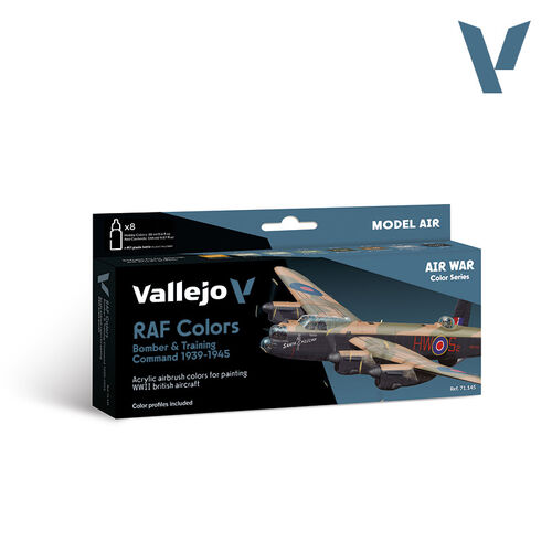 Vallejo 71145 Air War Color Series - RAF Colors Bomber & Training Air Command 1939-45 Set