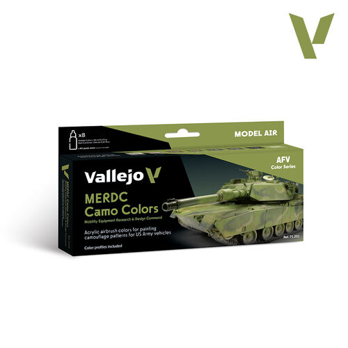 Vallejo 71202 Model Air - MERDC Camo Colors Paint Set
