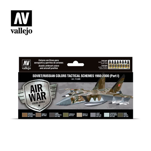 Vallejo 71609 Air War Color Series - Soviet/Russian Colors Tactical Schemes 1960-2000 (Part I) - set