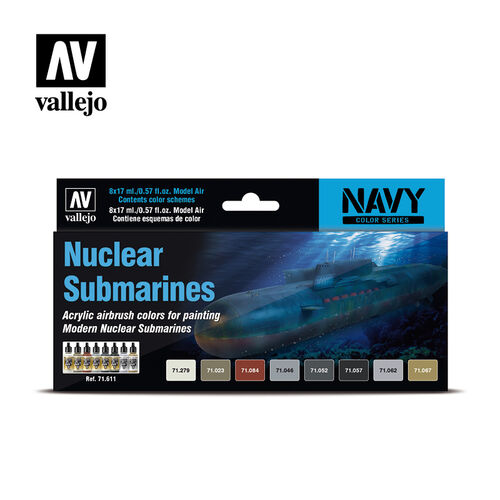 Vallejo 71611 Model Air Set Nuclear Submarines (8)