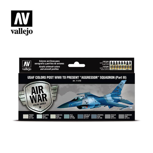 Vallejo 71618 USAF colors post WWII to present “Aggressor” Squadron Part III Set