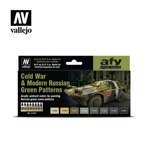 Vallejo 71621 Cold War & Modern Russian Green Patterns Set