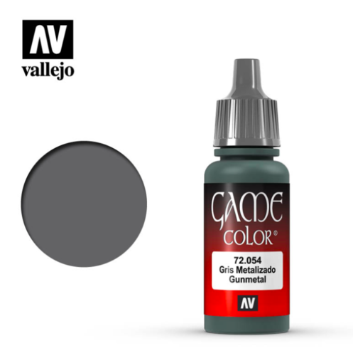 Vallejo 72054 Dark Gunmetal, Gris Metalizado