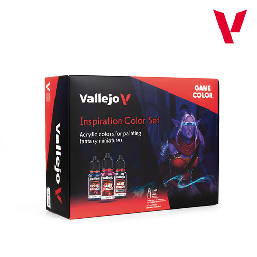 Vallejo 72182 Inspiration Game Color Set + Brushes