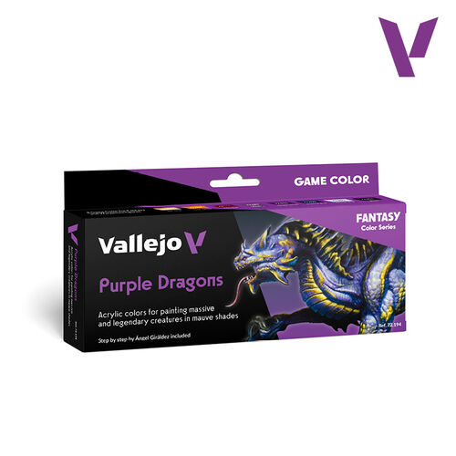 Vallejo 72194 Fantasy Color Set Purple Dragons