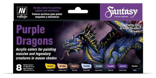 Vallejo 72305 Fantasy Color Series - Purple Dragons Game Color Set