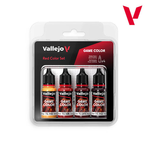 Vallejo 72377 Red Game Color Set